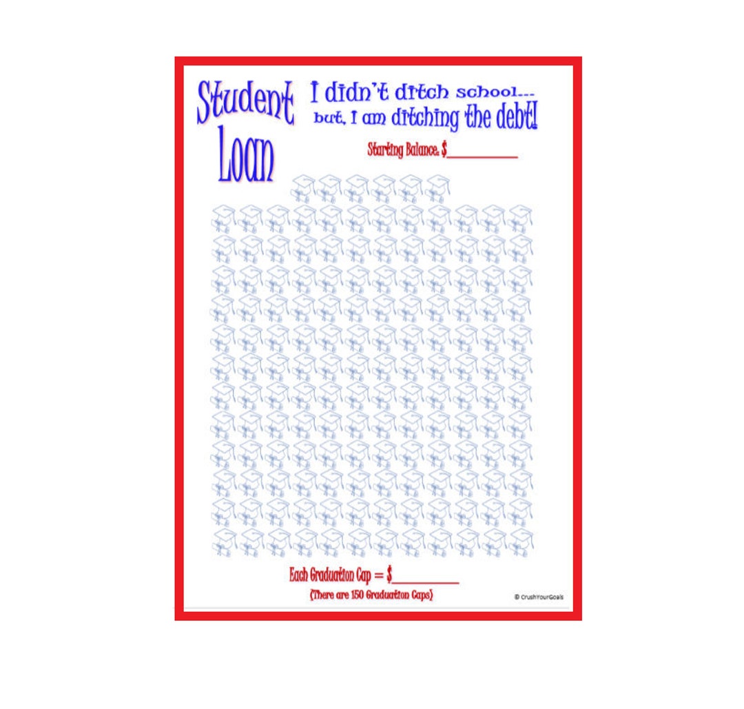 Student Loan Debt Payment Tracker - Debt Payoff Color Chart! Dave ...