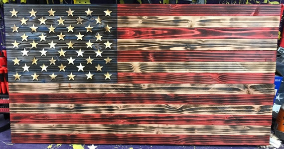 Rustic American Flags - Etsy