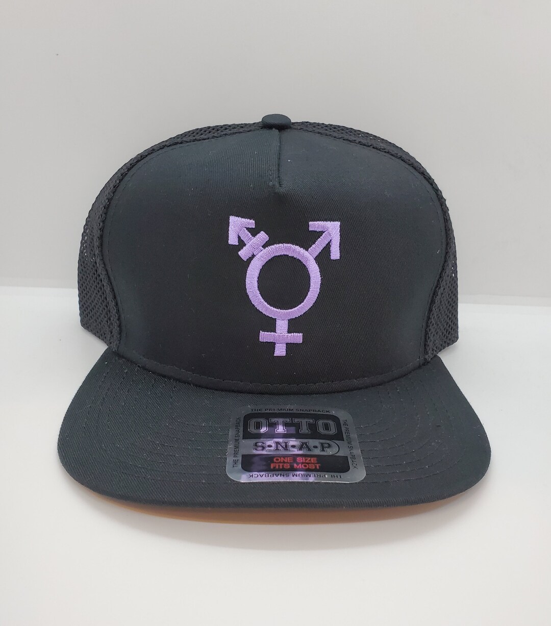 Transgender Symbol Hat, Flat Brim - Etsy