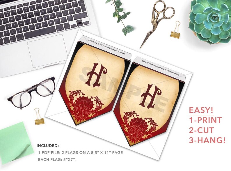 Gothic Inspired Banner_printable Bunting Garland Instant Download ...