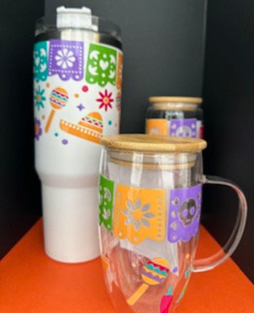 Fiesta Set Tumblers 40 Oz, 20 Oz, 16 Oz - Etsy