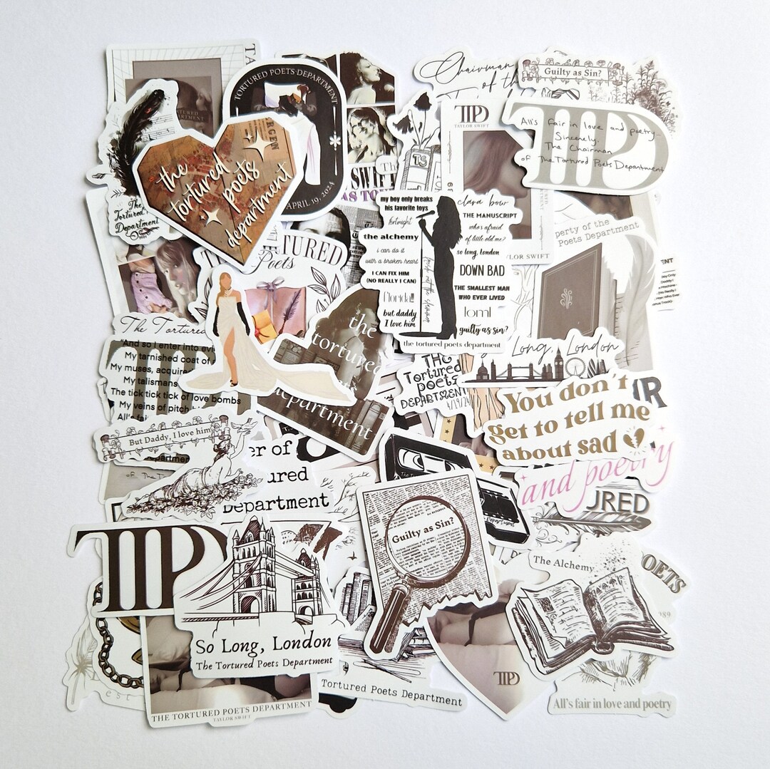 Taylor Swift Stickers TTPD the Tortured Poets Department Era Stickers ...