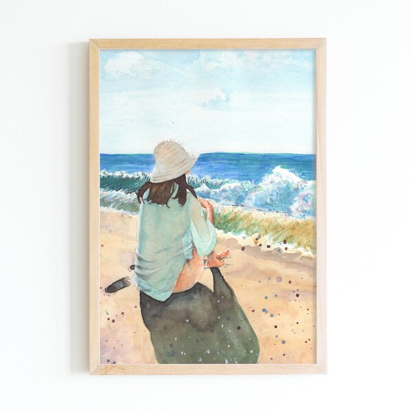 Beach Watercolor - Etsy
