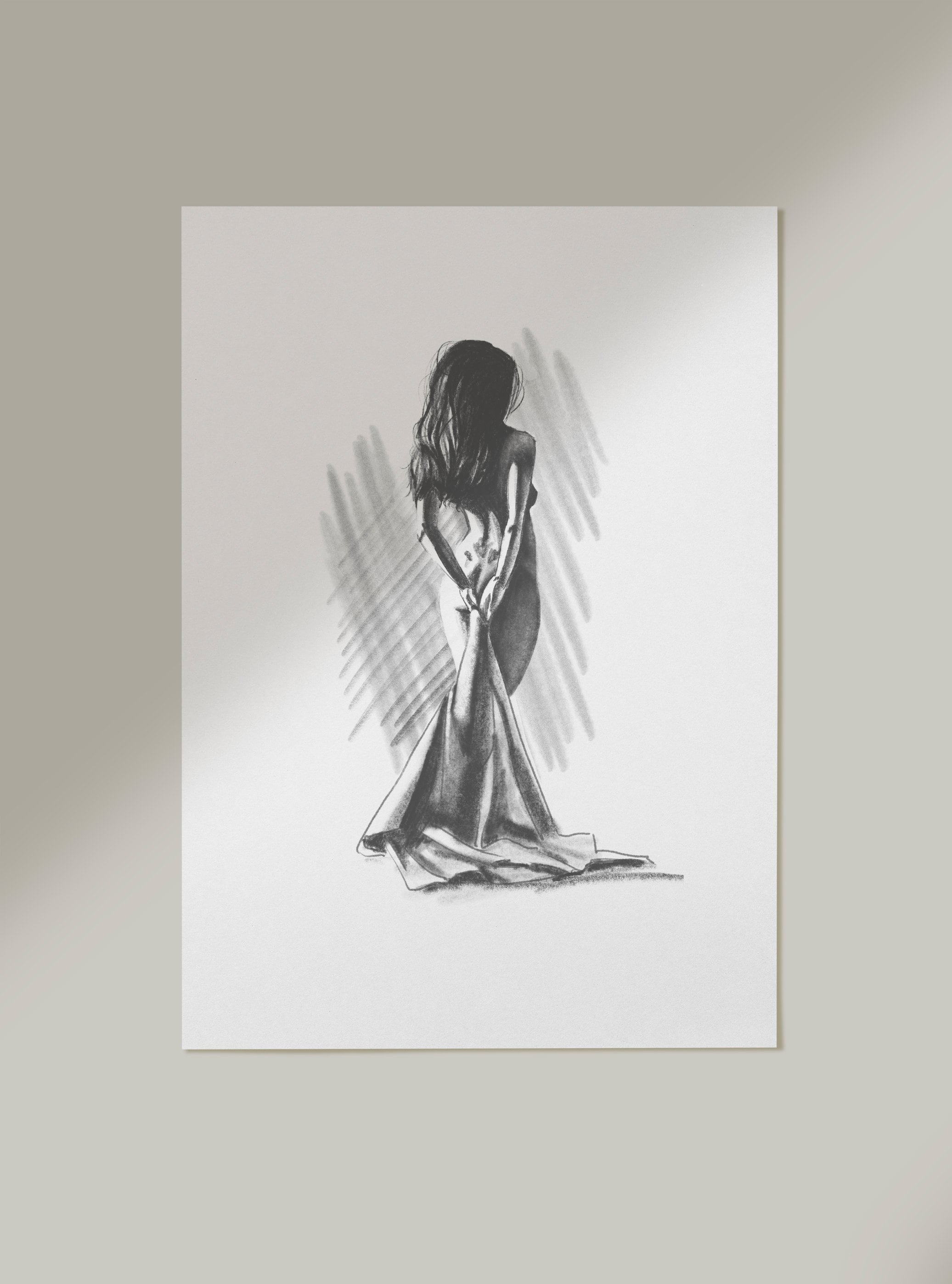 PRINTABLE Woman Figure Study Pencil Sketch Drawing Wall Art - Etsy Canada