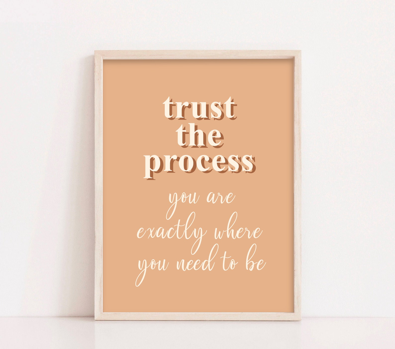 Trust the Process Print, Motivational Quote Print, Inner Strength Quote ...