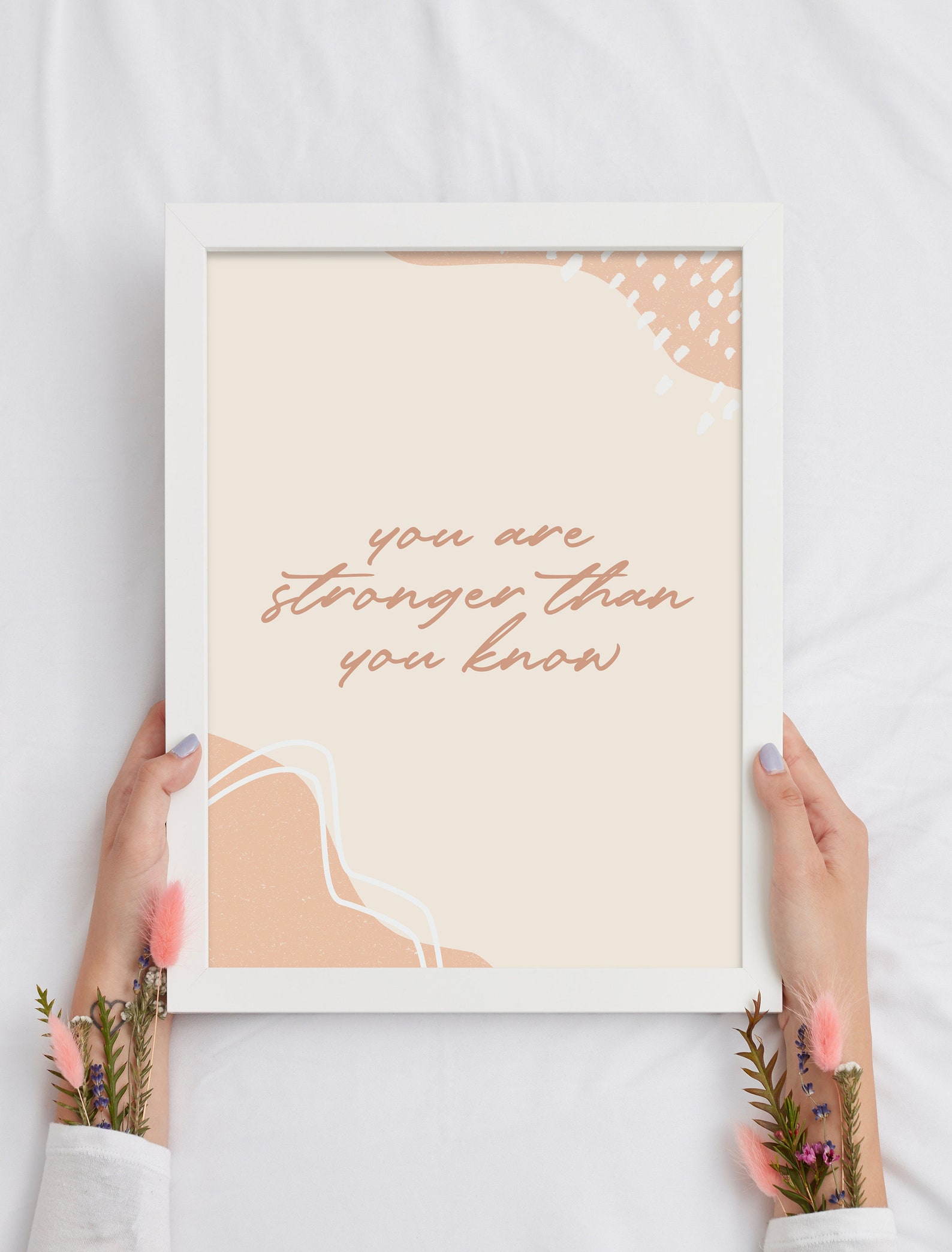 Boho Poster / Blush Pink Wall Art for Boho Theme Decor - Etsy