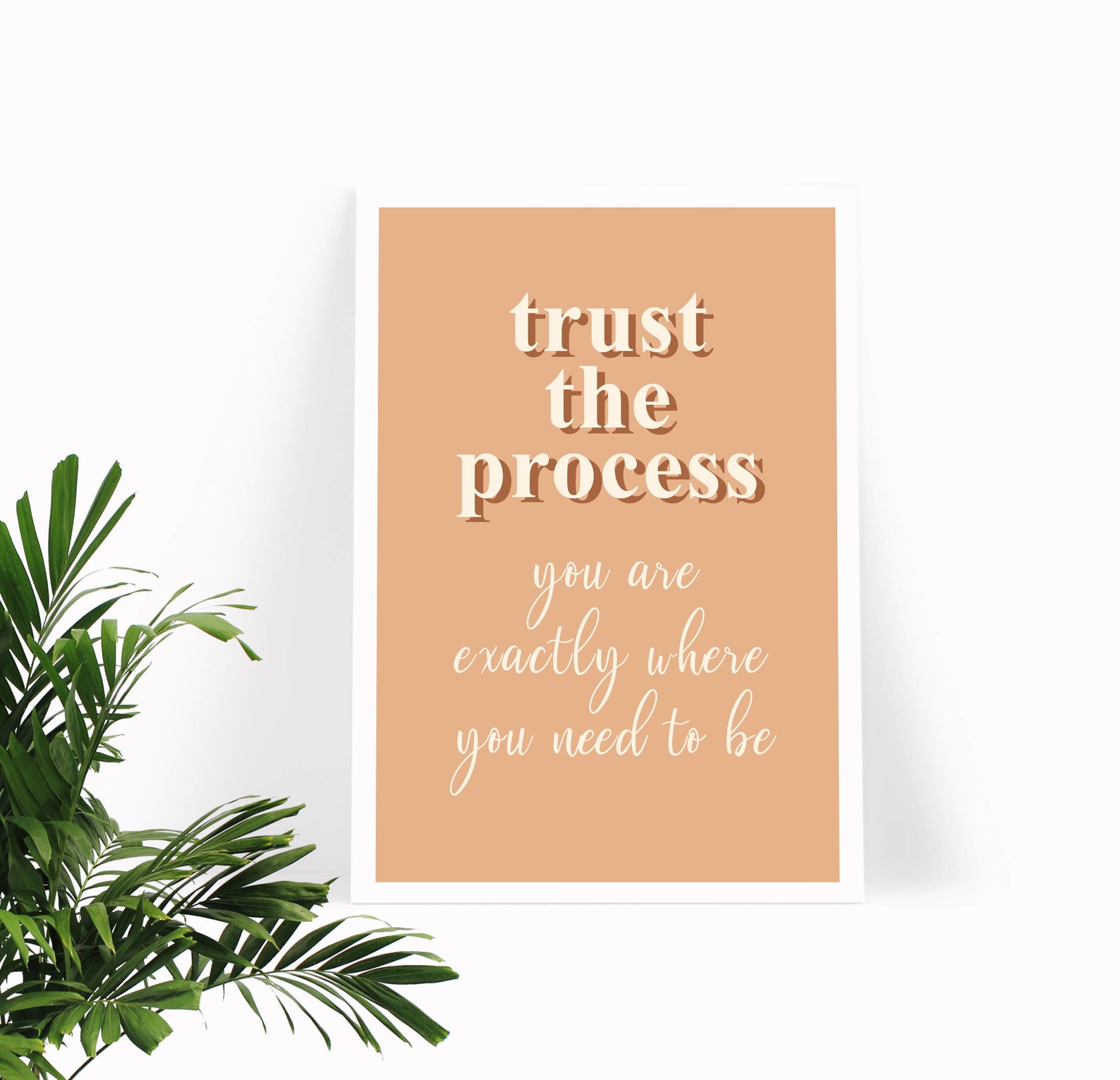 Trust the Process Print, Motivational Quote Print, Inner Strength Quote ...