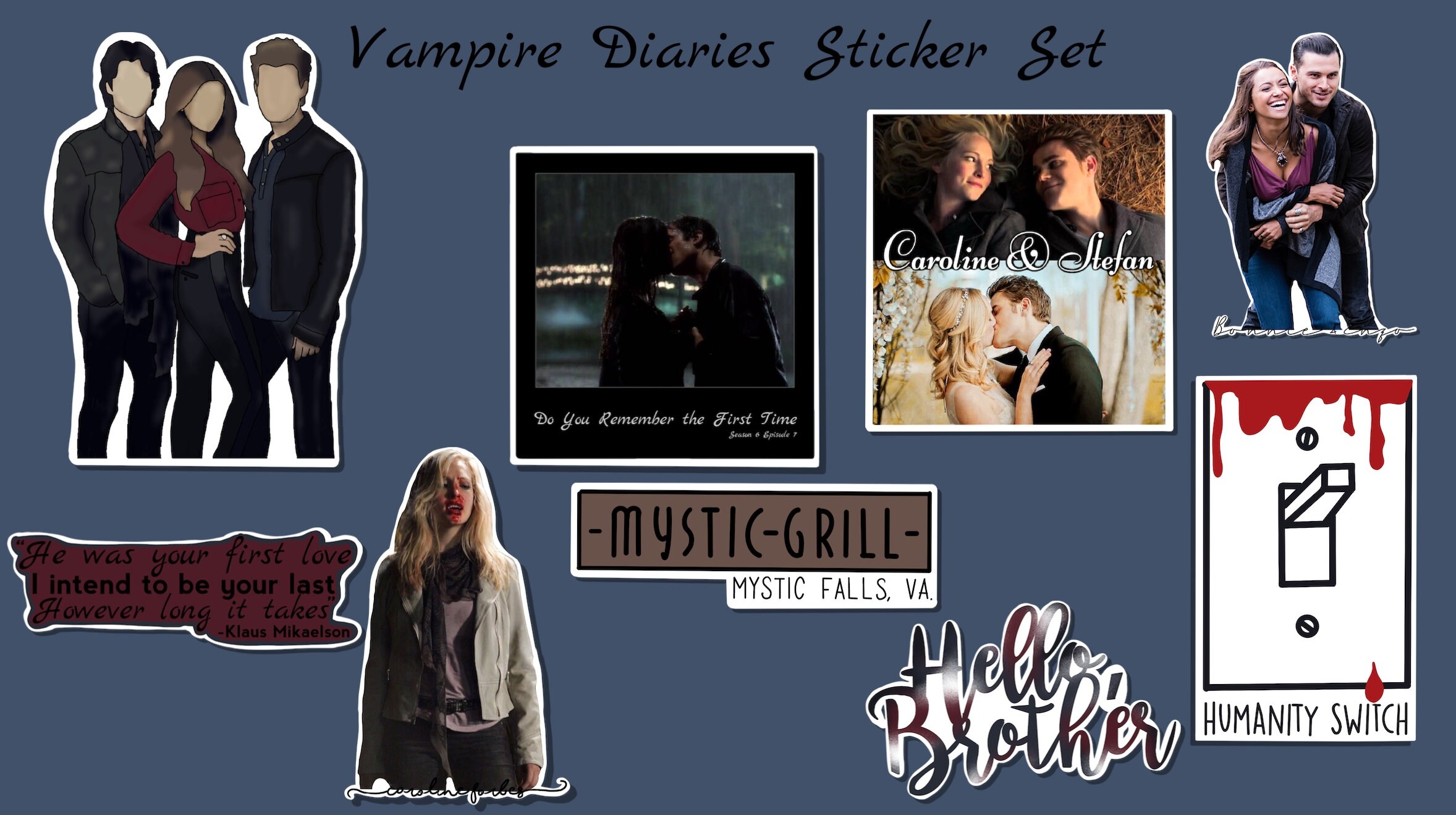 Vampire Diaries Stickers | Etsy