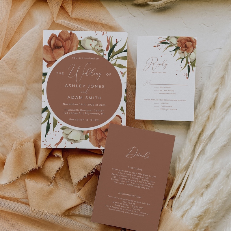 Boho Wedding Invite - Etsy