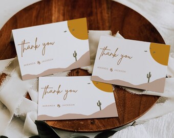 Desert Thank You Cards - Etsy