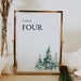 Pine Tree Table Number Set, Winter Wedding Table Numbers, Christmas ...