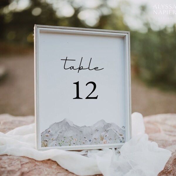 Mountain Table Numbers - Etsy