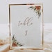 Boho Wedding Table Numbers Template, Terracotta Table Numbers Printable ...