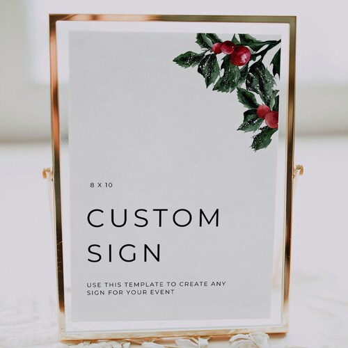 Custom Winter Wedding Sign Template Instant Download - Etsy