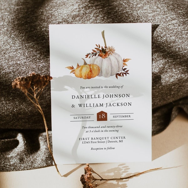 Rustic Fall Wedding Invitations - Etsy