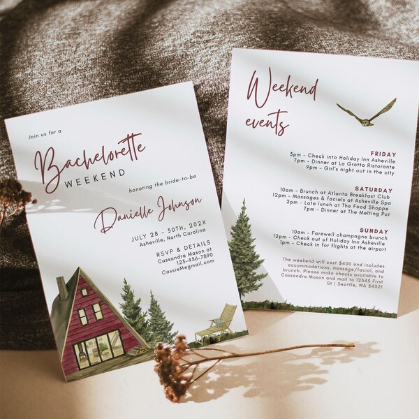 Cabin Invitation - Etsy