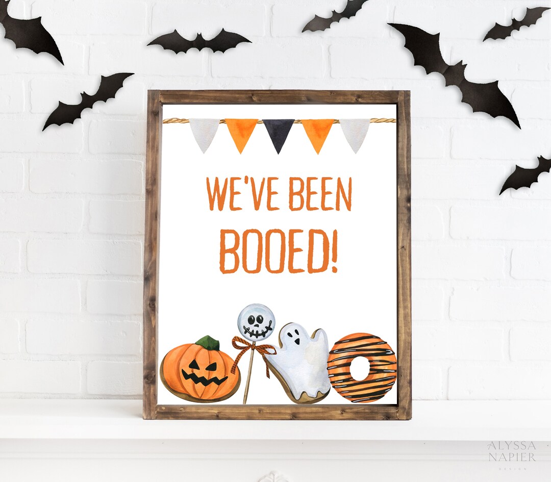 Editable Halloween Treat Game We've Been Booed Sign - Etsy