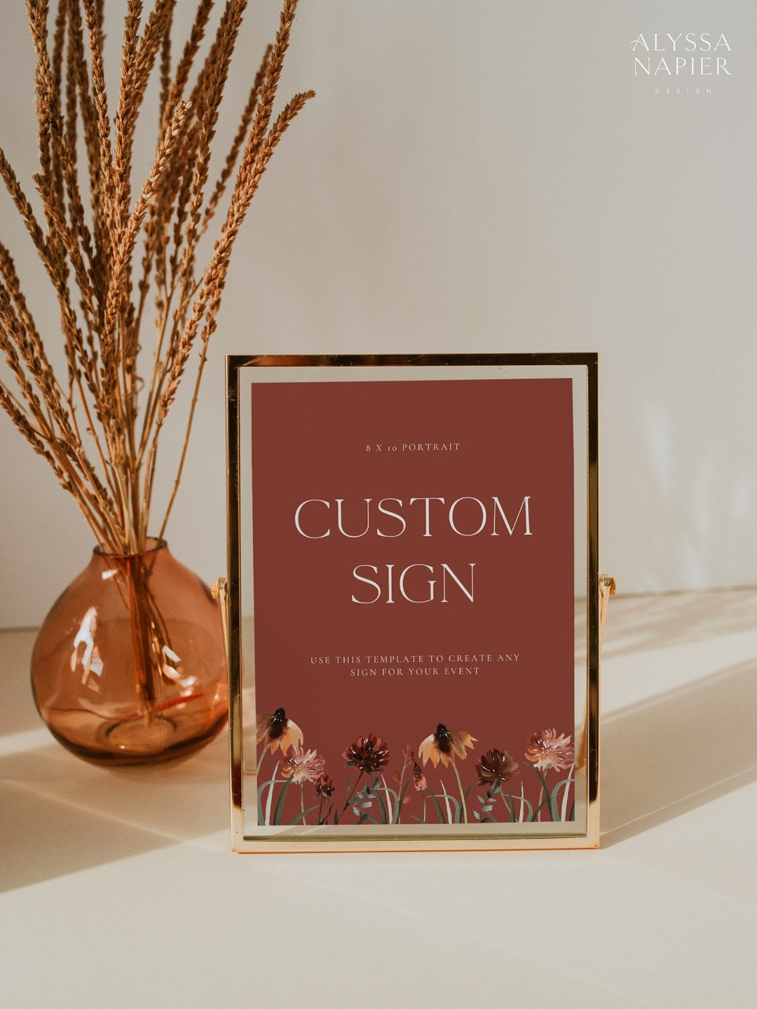 Bohemian Custom Sign Editable Sign Wedding Boho Wedding Reception Sign ...