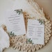 Winter Wedding Program Pine Wedding Program Template - Etsy