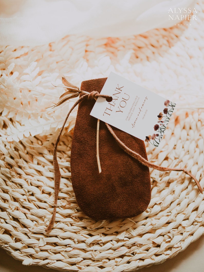 Boho Bridal Shower Favor Tags, Desert Wedding Thank You Tags Favors ...