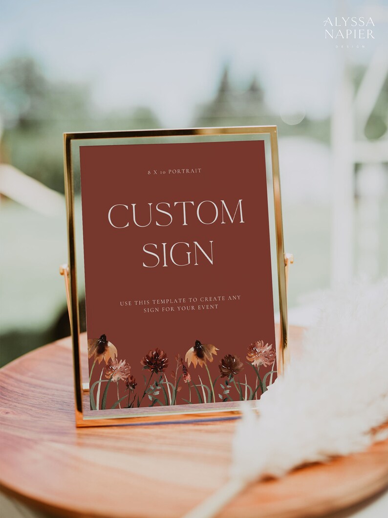 Bohemian Custom Sign Editable Sign Wedding Boho Wedding Reception Sign ...