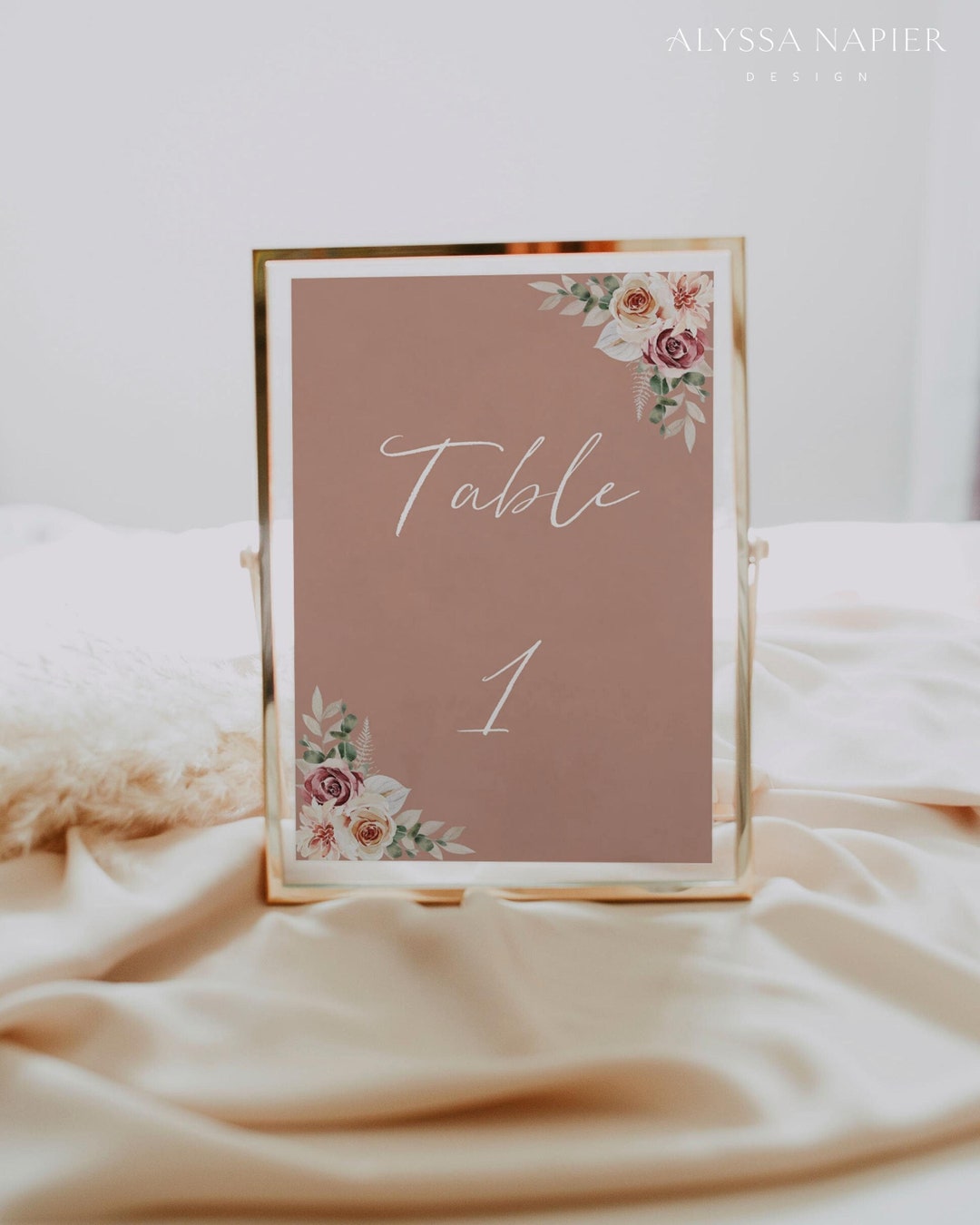 Bohemian Wedding Table Number Cards, Boho Table Number Template, Floral ...