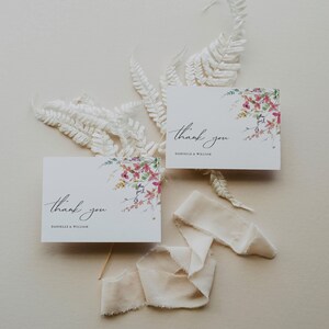 Spring Wildflower Thank You Cards, Spring Wedding Thank You Notes ...
