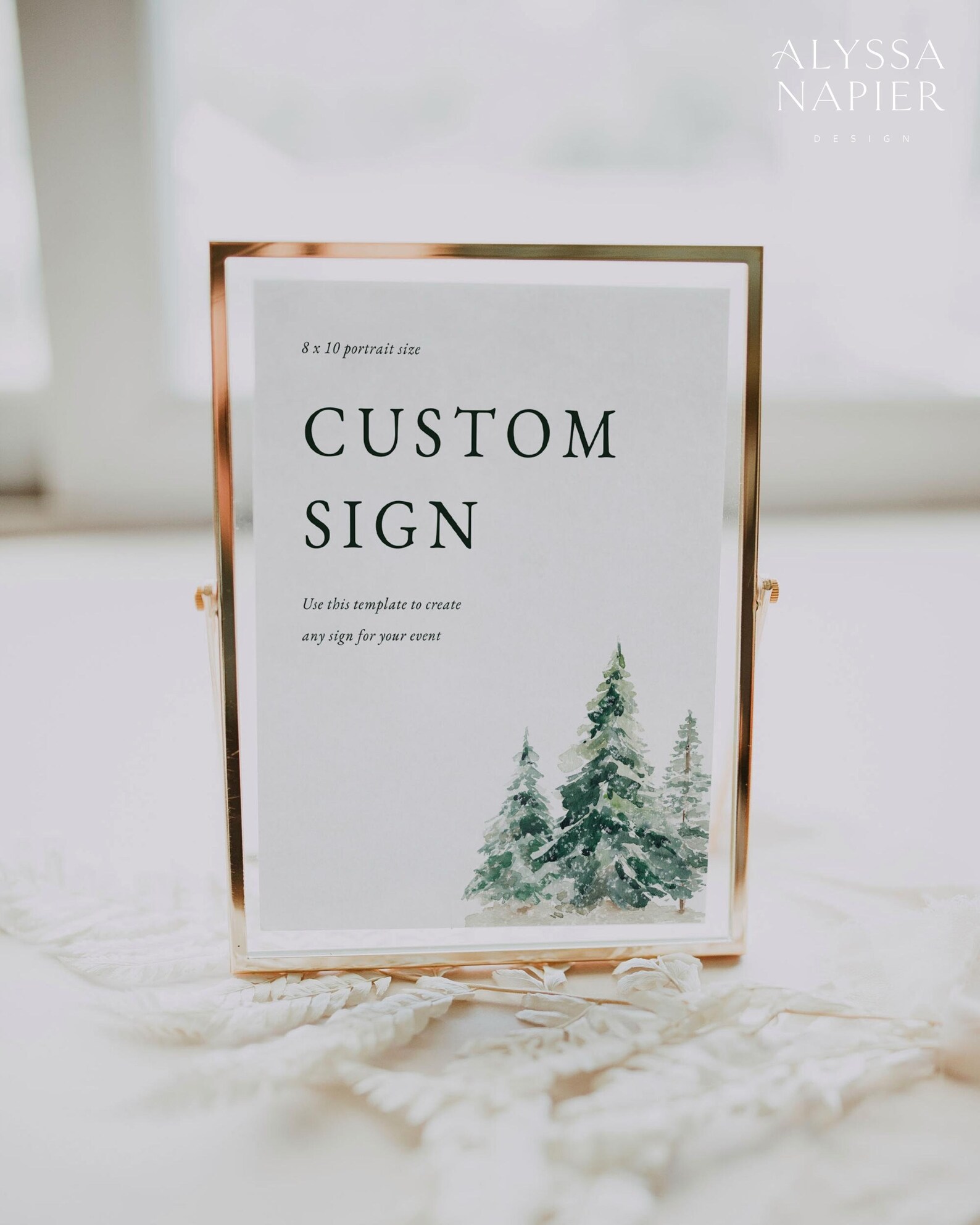 Winter Wedding Sign Template Custom Wedding Signage Wedding - Etsy