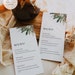 Rustic Winter Wedding Dinner Menu Template, Holiday Menu Cards for ...