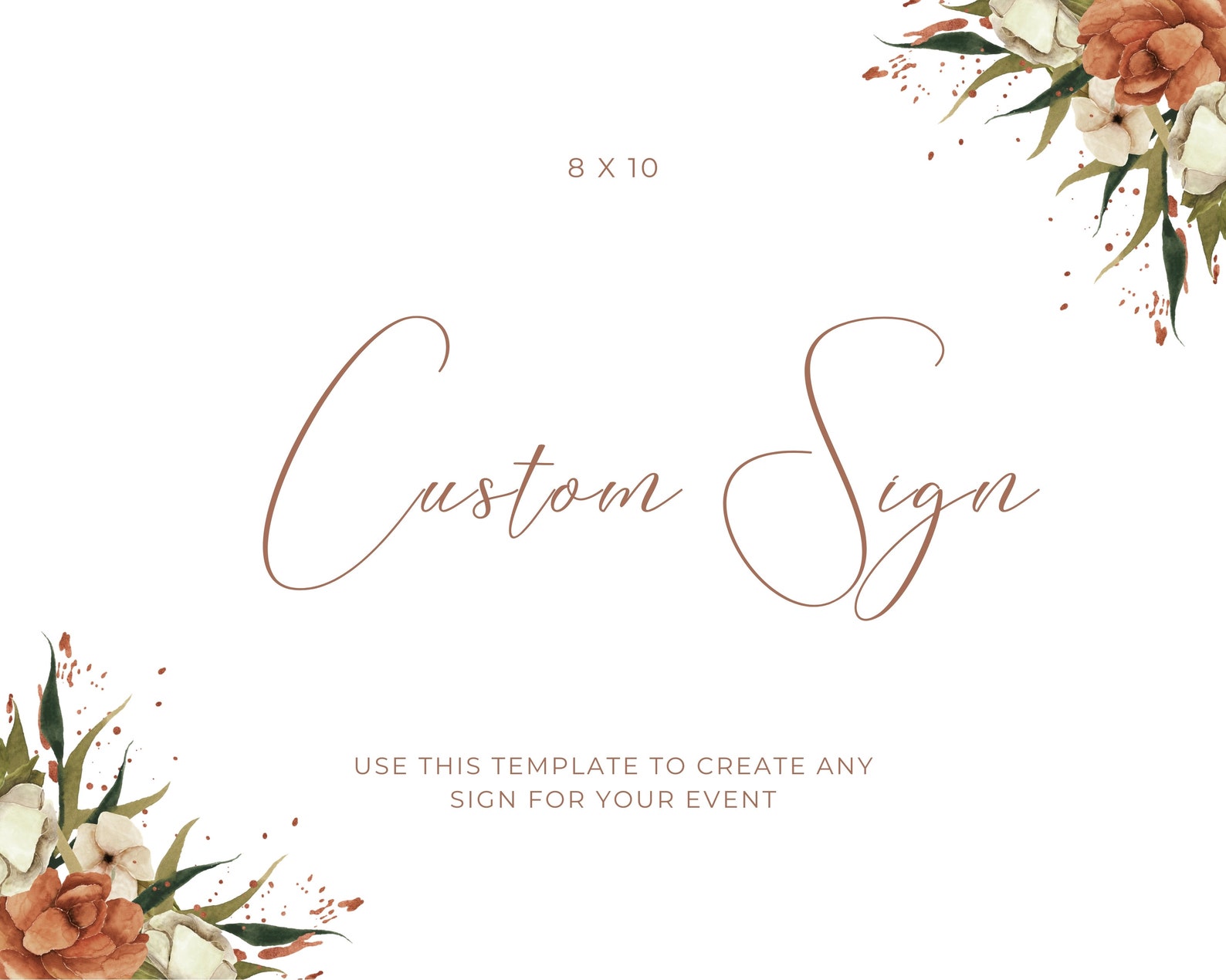 Custom Boho Wedding Sign for Table Custom 8x10 Sign Wedding - Etsy