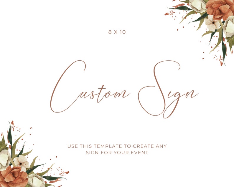 Custom Boho Wedding Sign for Table Custom 8x10 Sign Wedding - Etsy