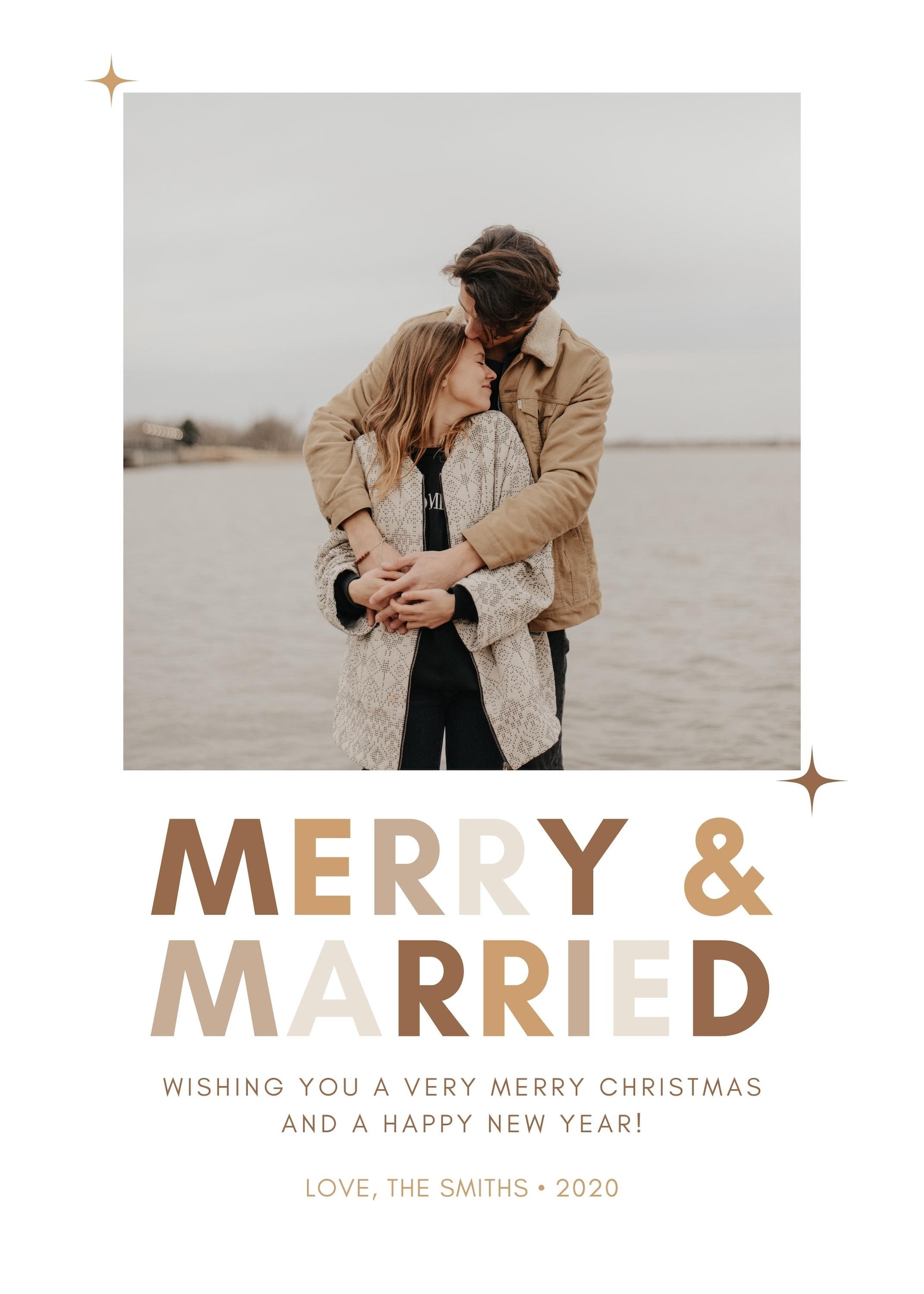 Merry and Married Christmas Card Newlywed Christmas Card - Etsy