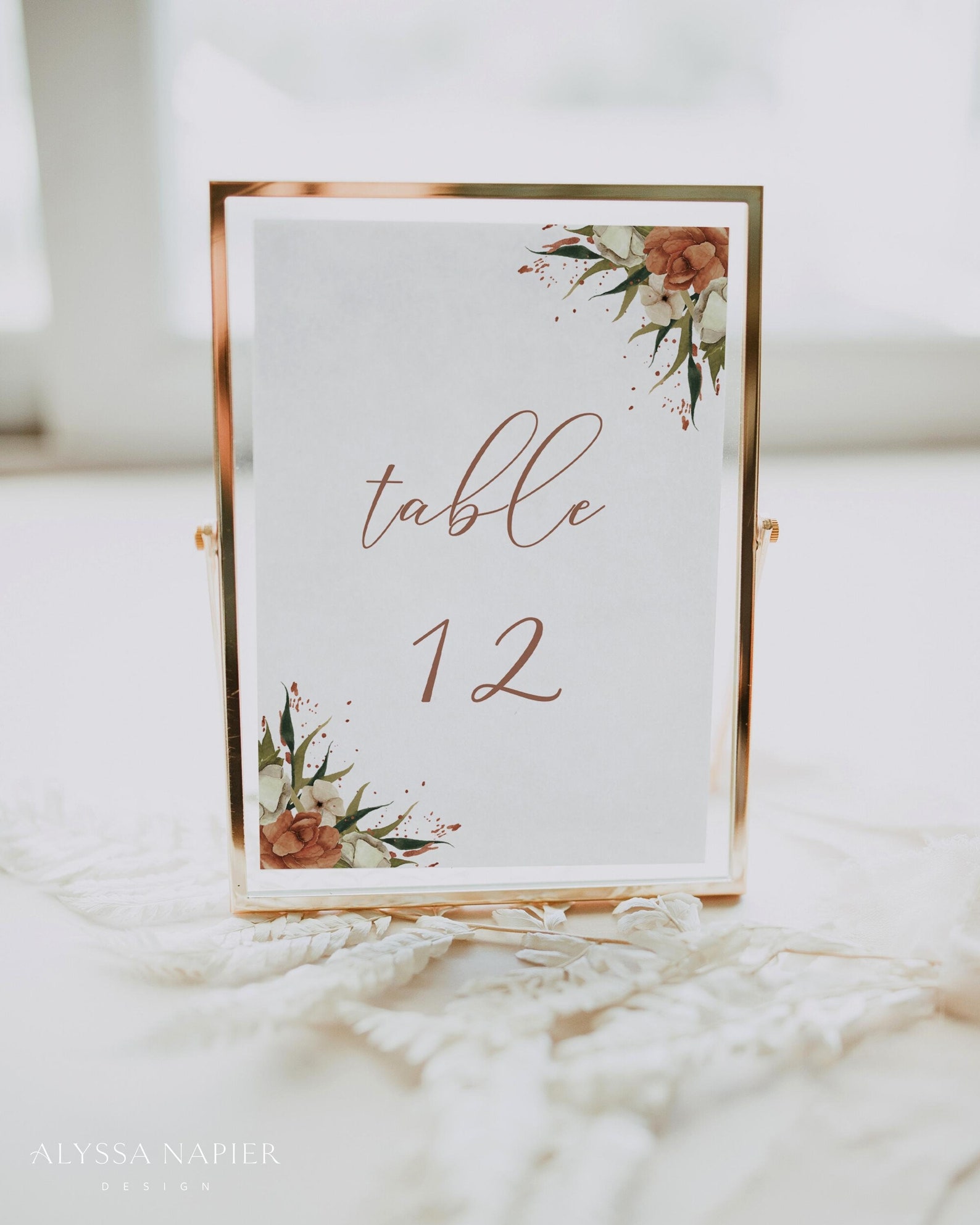 Boho Wedding Table Numbers Template Terracotta Table Numbers - Etsy