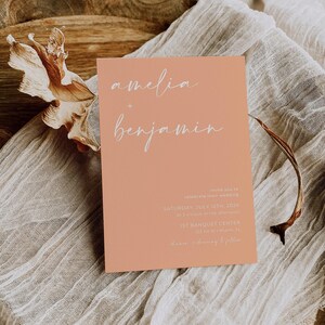 Pastel Wedding Invitation Set Spring Wedding Invitation - Etsy