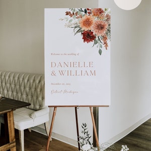 Terracotta Wedding Welcome Sign Rust Wedding Sign Template - Etsy