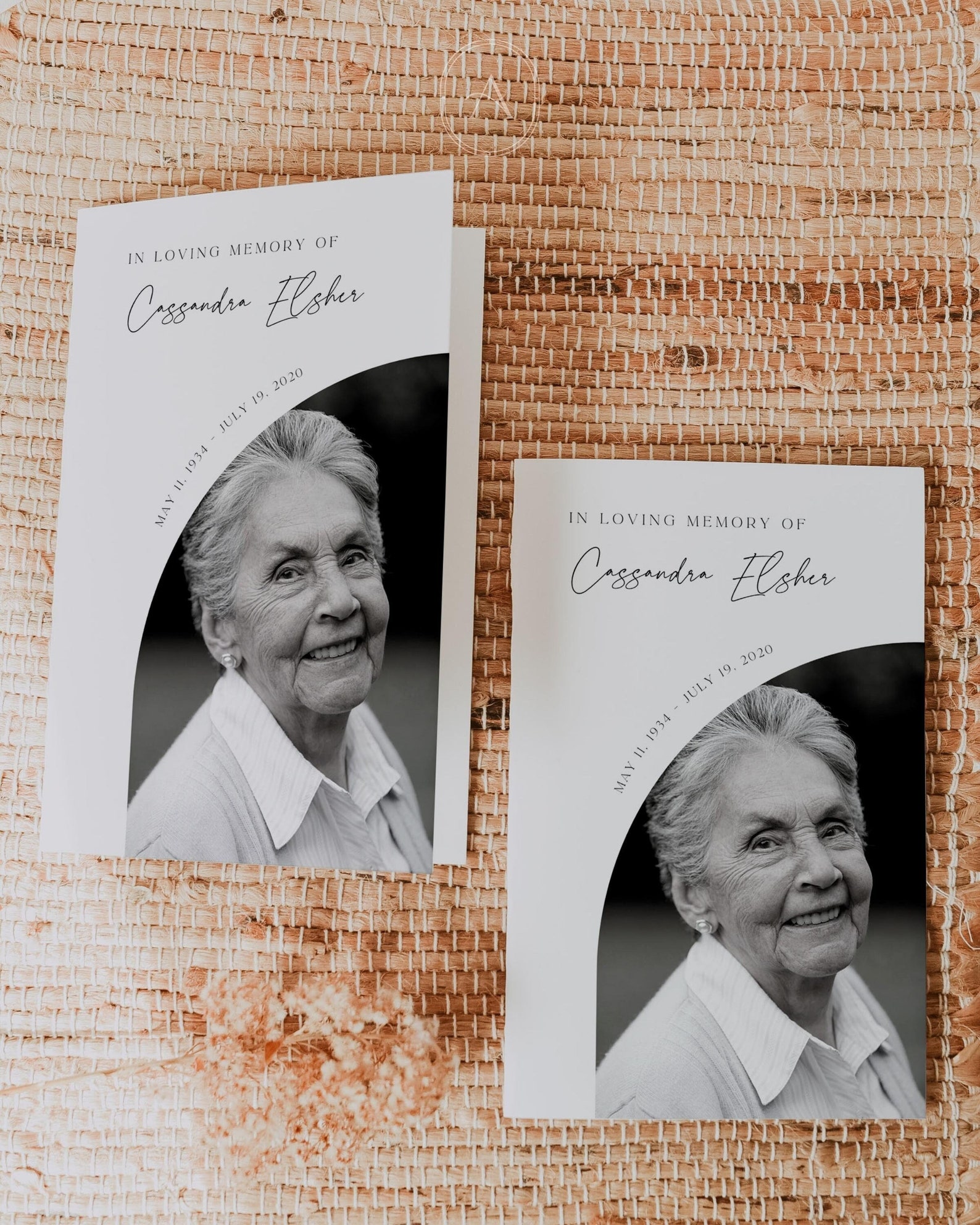 In Loving Memory Funeral Program Template Canva Editable - Etsy