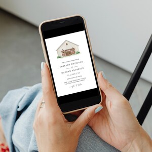 Rustic Barn Wedding Invitation Template, Farmhouse Wedding Invitation ...