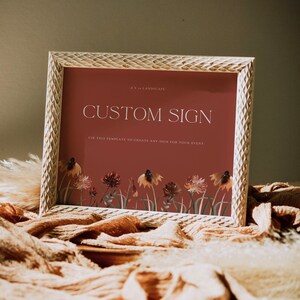 Bohemian Custom Sign Editable Sign Wedding Boho Wedding Reception Sign ...