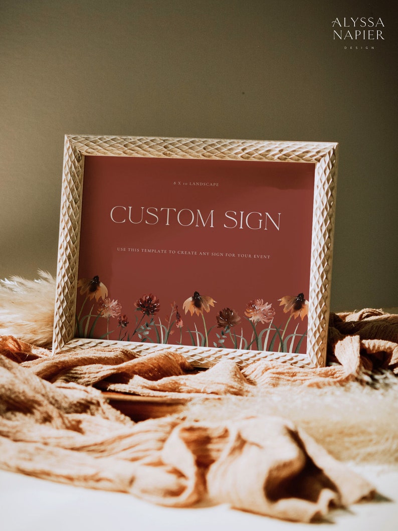 Bohemian Custom Sign Editable Sign Wedding Boho Wedding Reception Sign ...
