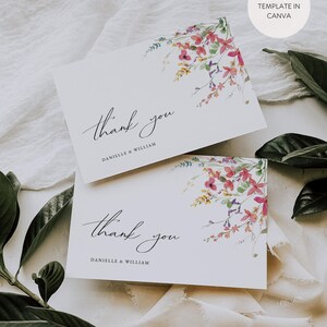 Spring Wildflower Thank You Cards, Spring Wedding Thank You Notes ...