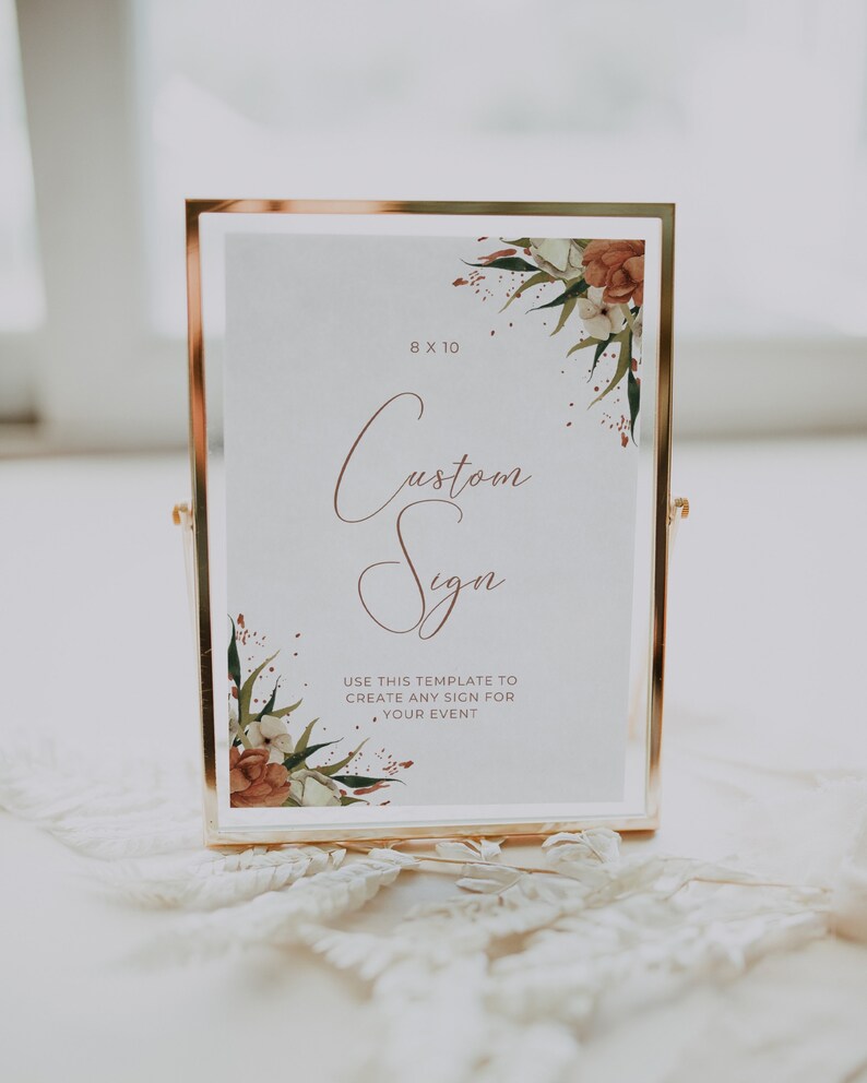 Custom Boho Wedding Sign for Table Custom 8x10 Sign Wedding - Etsy