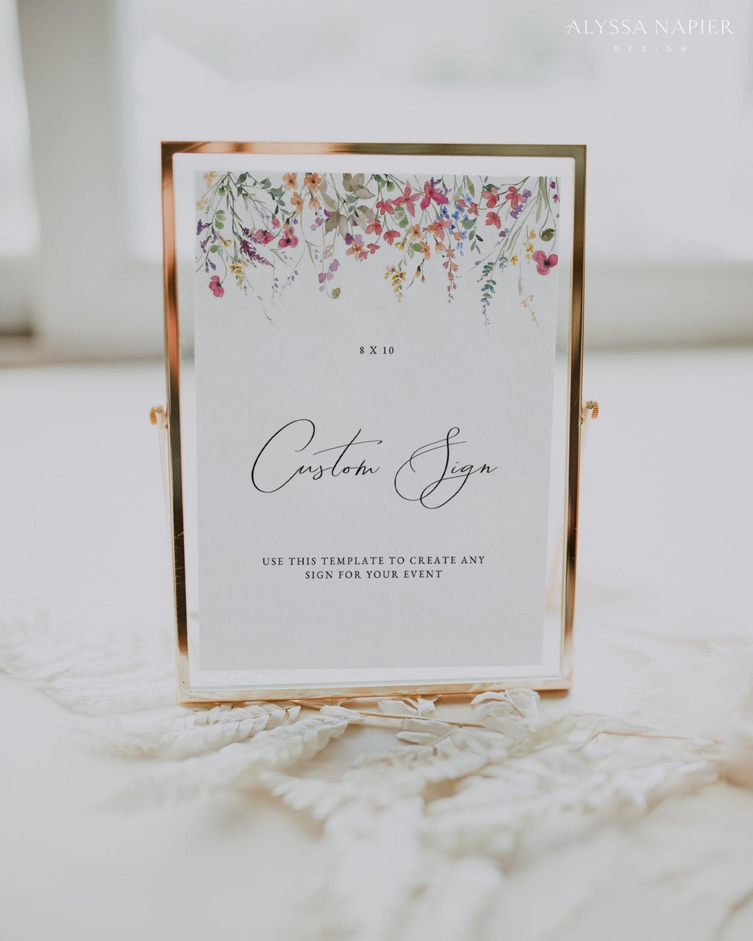 Wildflower Wedding Sign Digital Download, Spring Wedding Table Signs ...