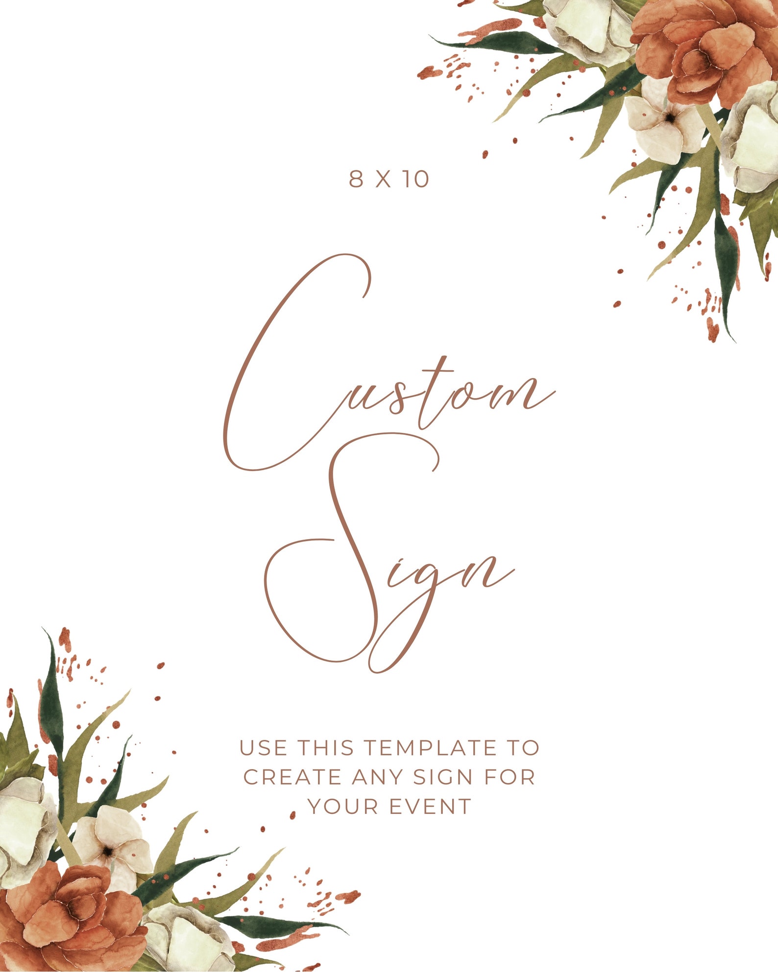 Custom Boho Wedding Sign for Table, Custom 8x10 Sign, Wedding Reception ...