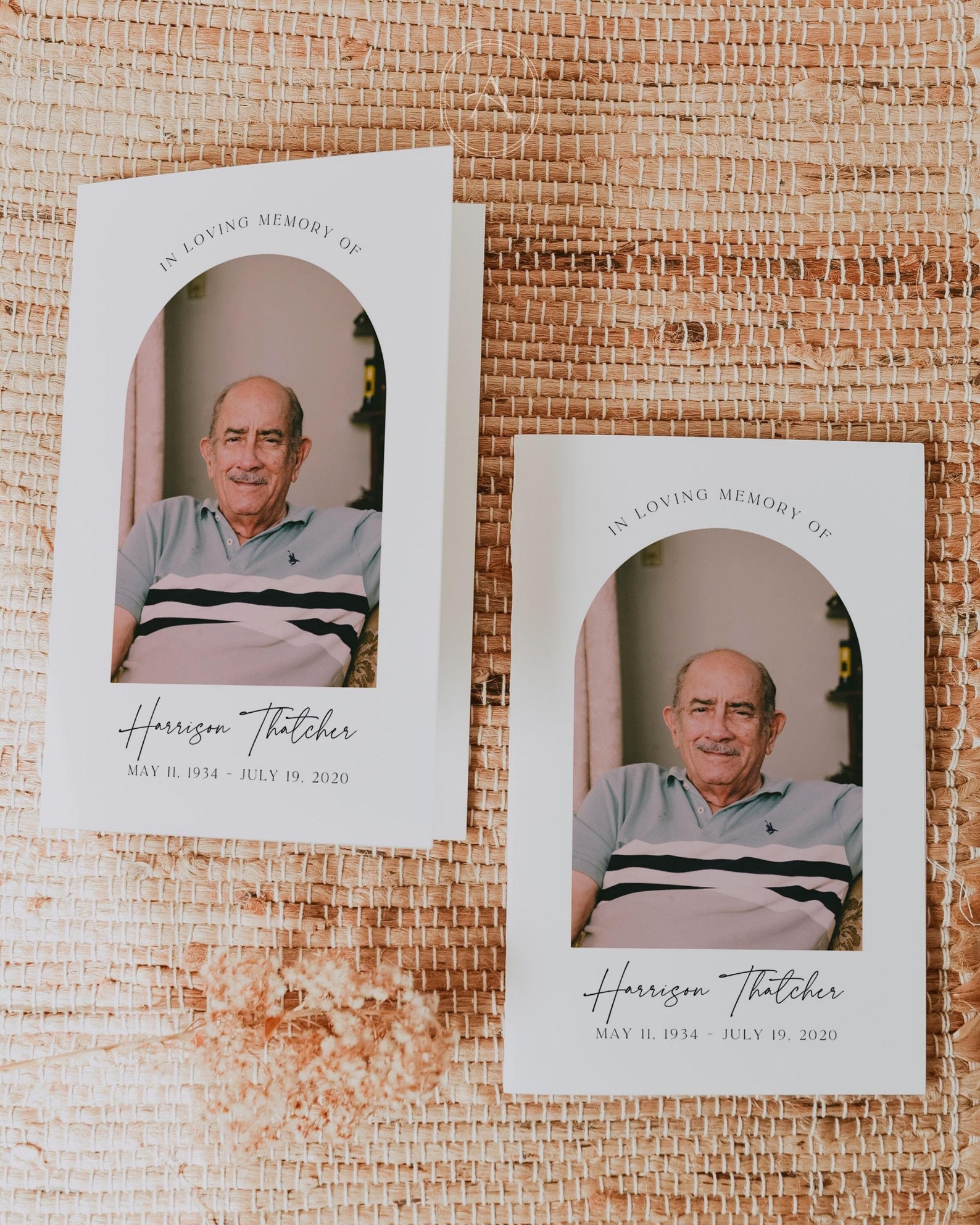 Elegant Funeral Program for Man Instant Download, in Loving Memory ...