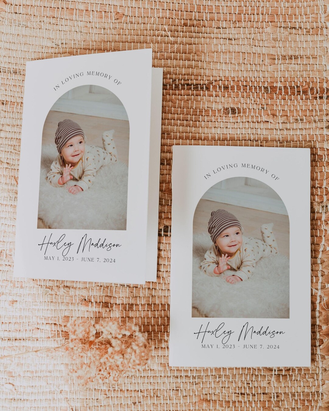 Infant Funeral Program Template, Child Memorial Program, in Loving ...