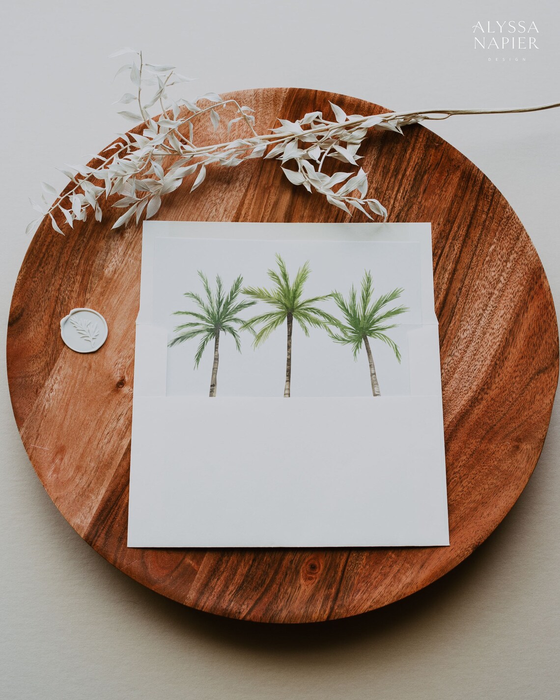 Palm Tree Envelope Liner Template Canva, Tropical Envelope Liner ...