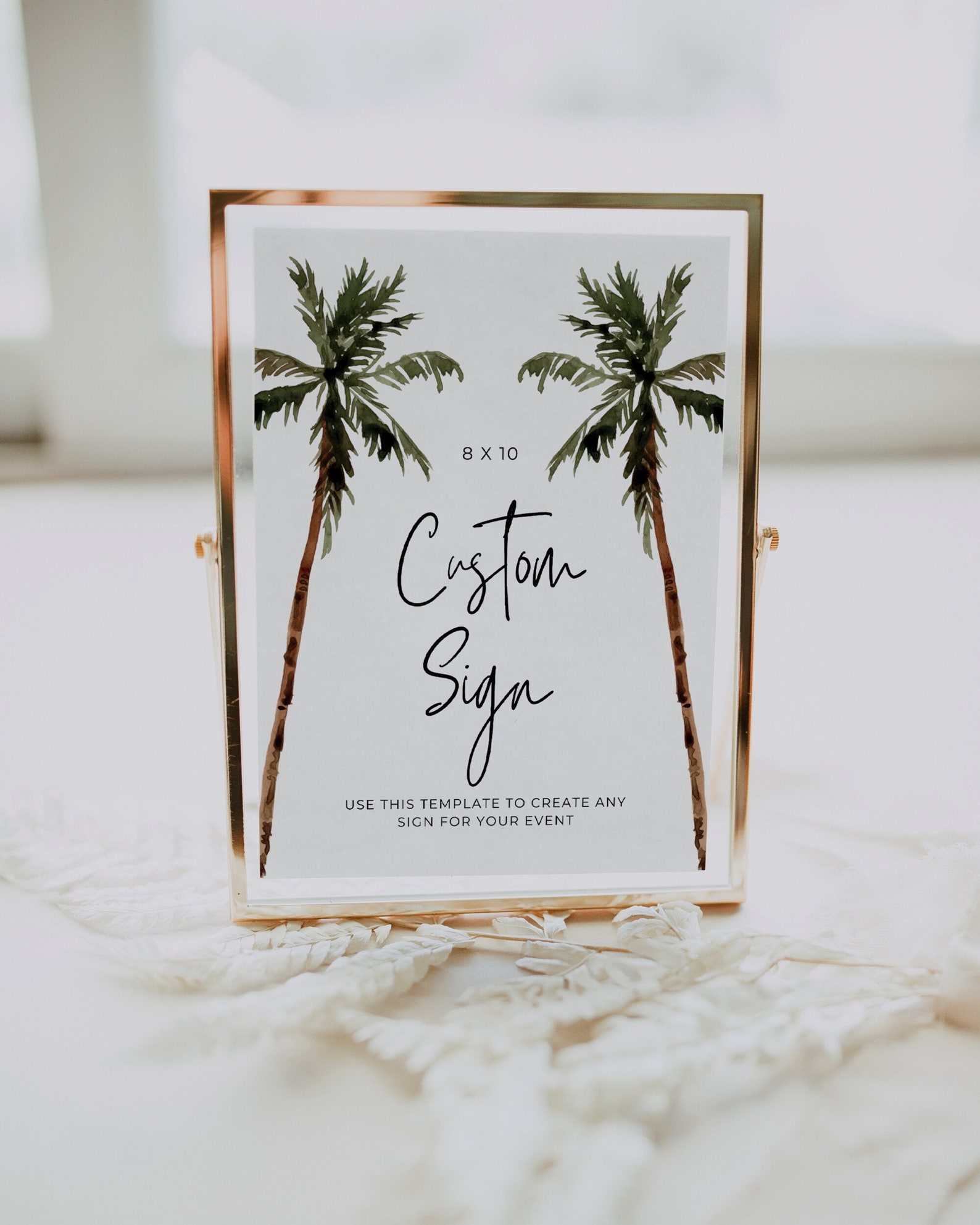 Palm Tree Wedding Sign Custom Editable Tropical Wedding Table - Etsy