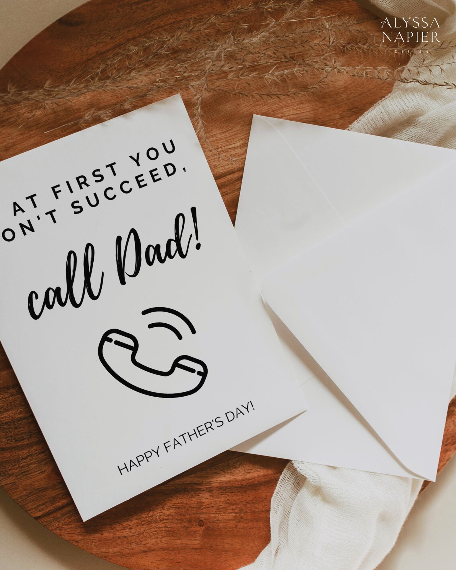 Funny Fathers Day Card Printable, Call Dad Fathers Day Card, Blank ...