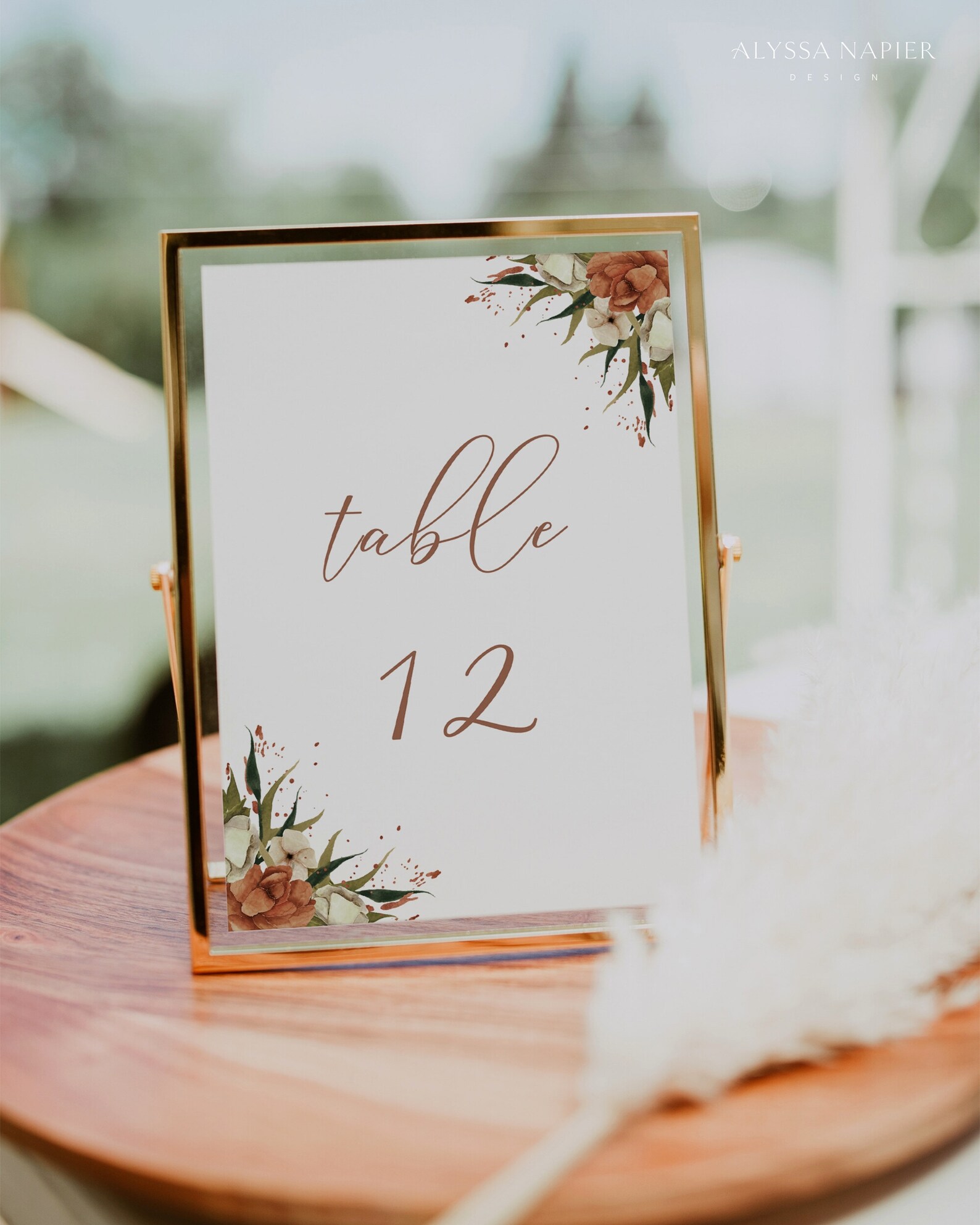 Boho Wedding Table Numbers Template Terracotta Table Numbers | Etsy