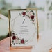Burgundy Table Seating Card Template Blush Wedding Seating - Etsy